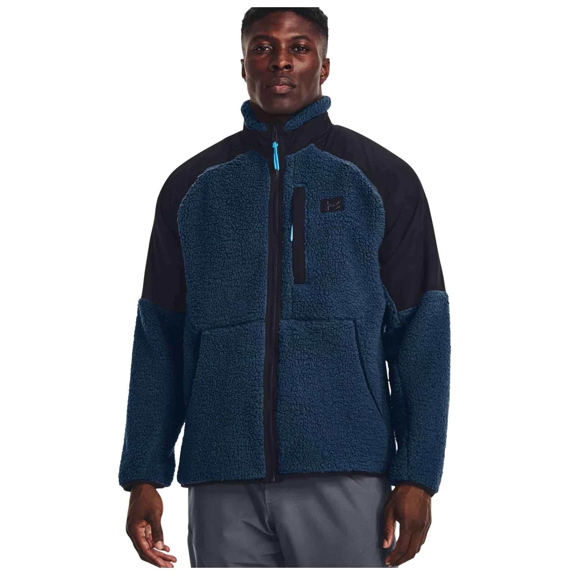 Under Armour Men's UA Legacy Sherpa Full-Zip - Petrol Blue / Black – runnwalk