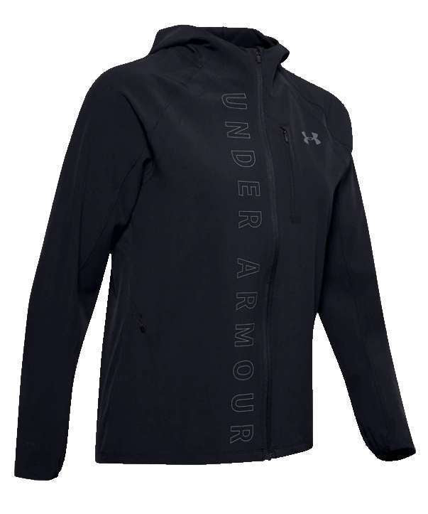 Under Armour Women's Qualifier OutRun The Storm Jacket (Black/Black/Re – runnwalk