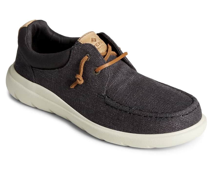 Sperry Women's Captain's Moc Hemp Slip On - Black – runnwalk